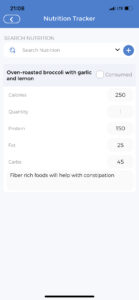 Crohn's Food Diary Tracking